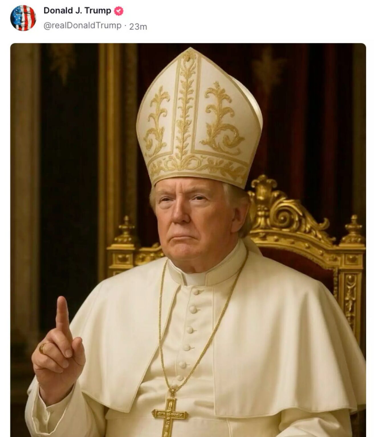 Trump Shares AI Image of Himself as Pope - Hell on Earth Metal Zine